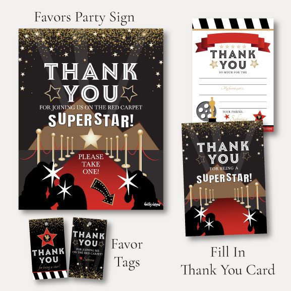 Printable VIP Kids Party Complete Package Templates | Hadley Designs