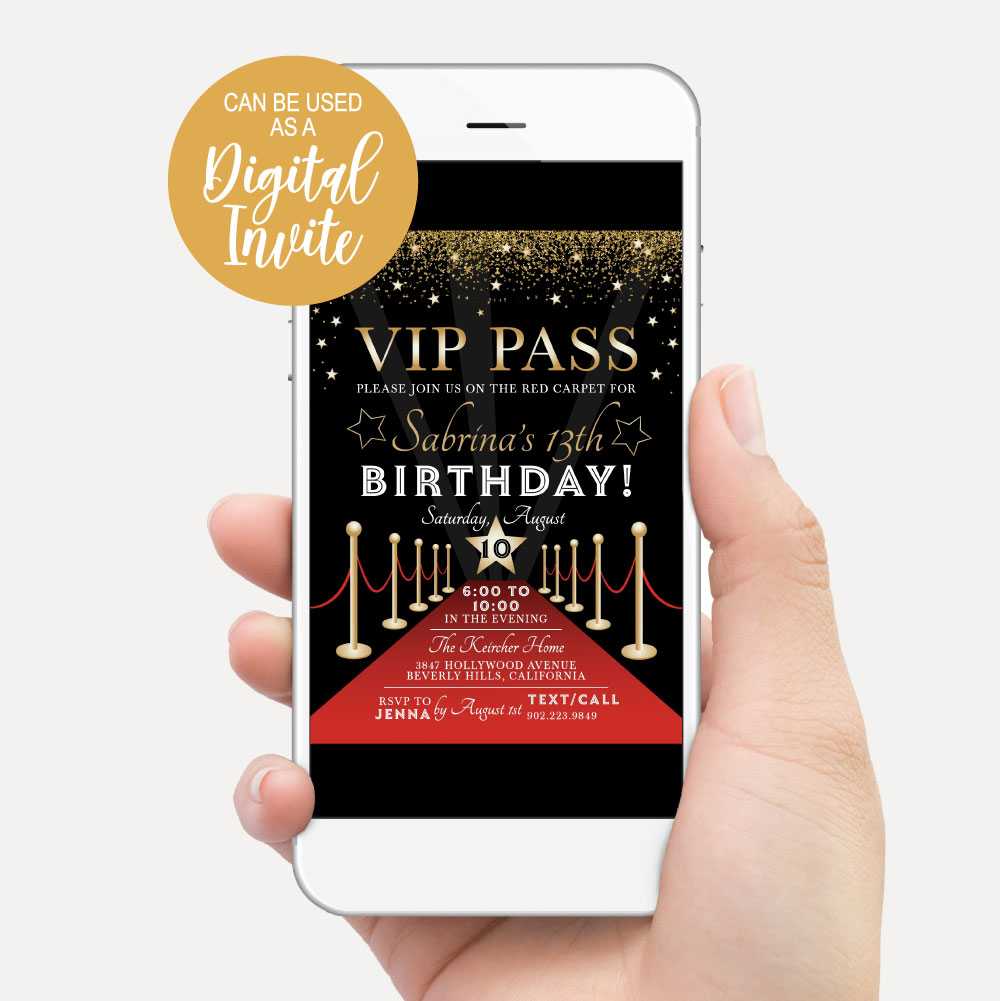 Printable VIP Kids Party Invitation Template | Hadley Designs