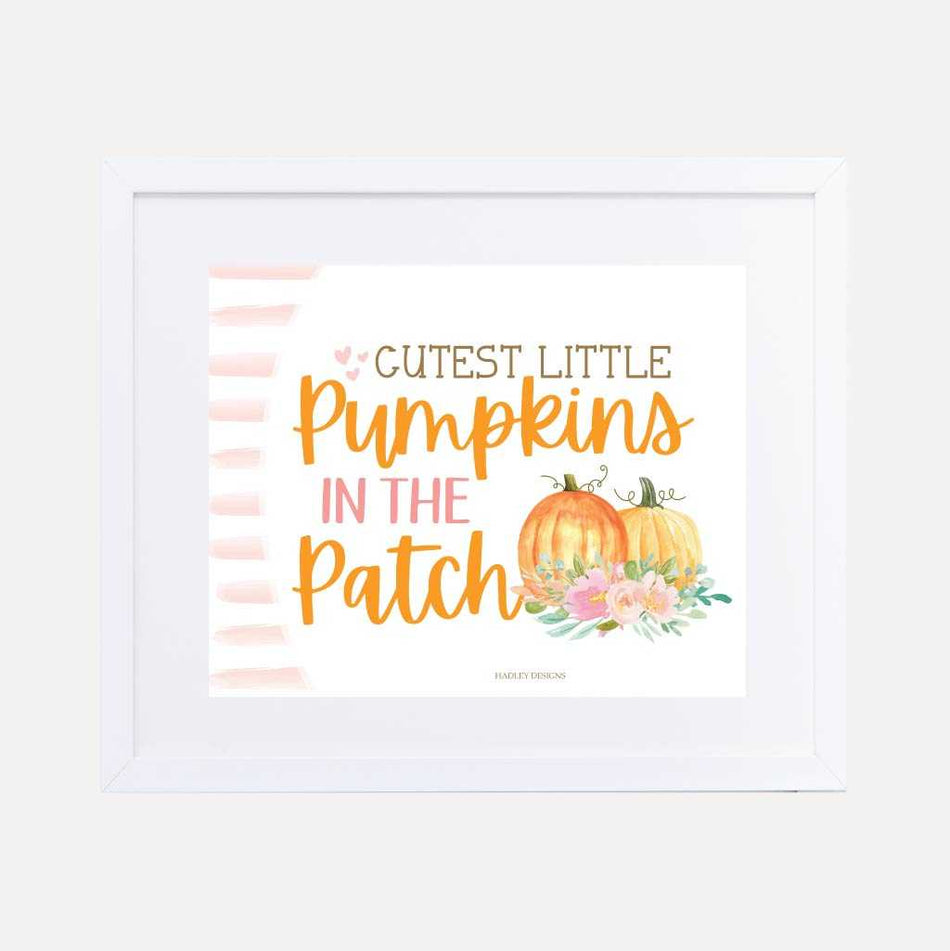 Printable Fall Pumpkin Kids Party Birthday Sign Template | Hadley ...