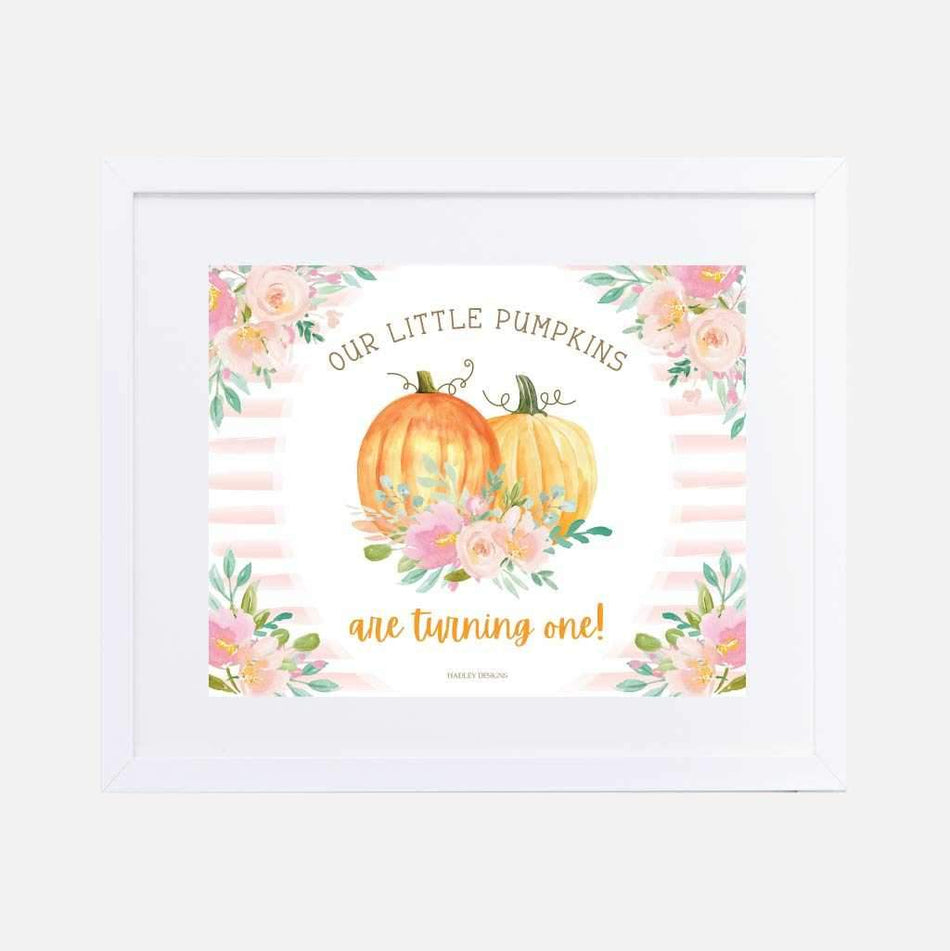 Printable Fall Pumpkin Kids Party Welcome Sign Template | Hadley ...