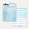 Printable Whale Nautical Baby Shower The Price Is Right Game Template ...