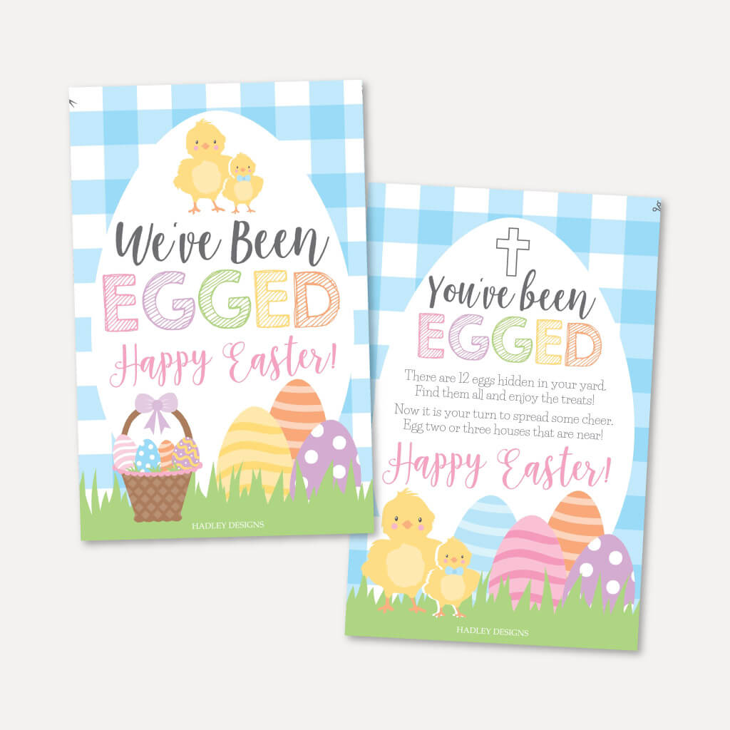 Printable Easter You've Been Egged Template | Hadley Designs