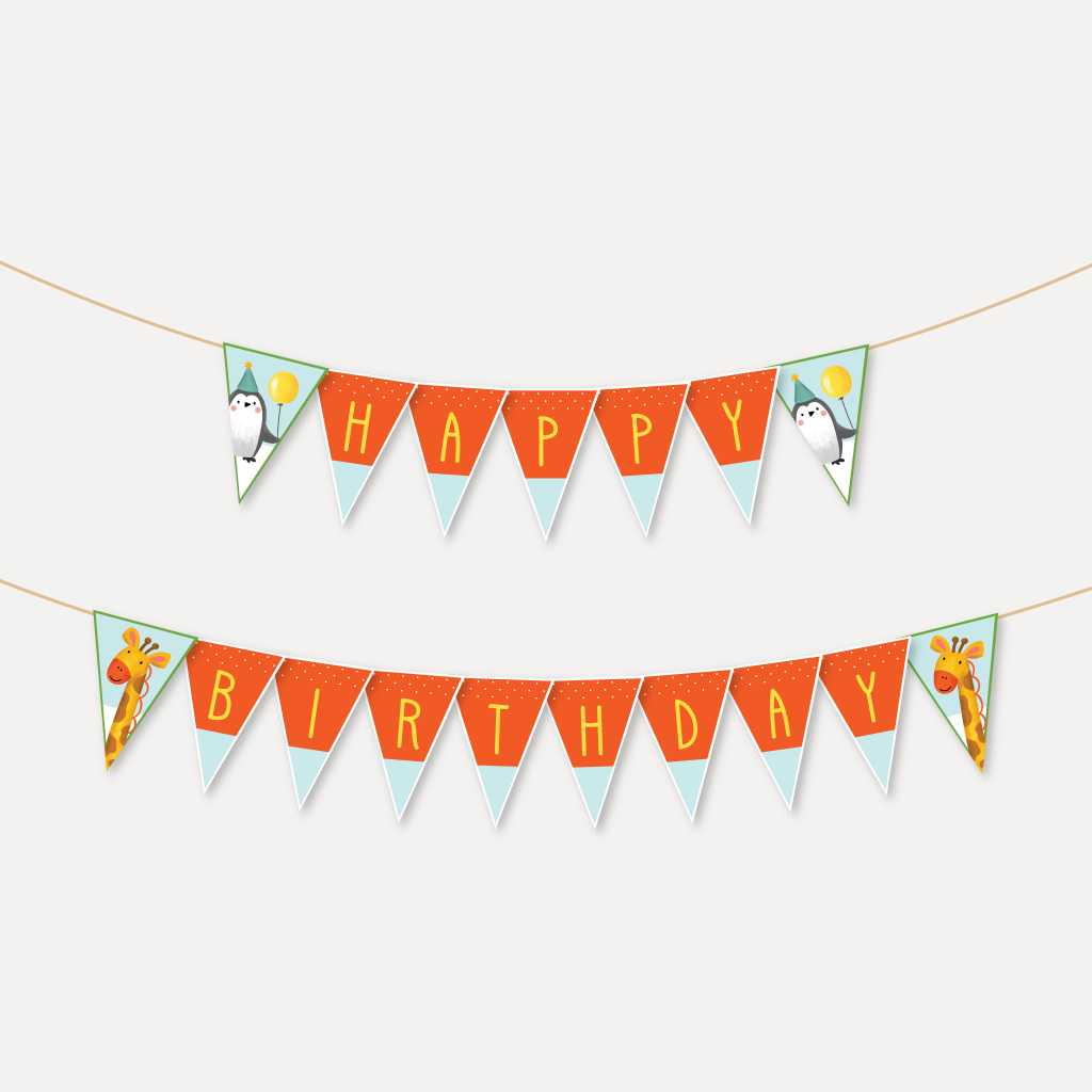 Printable Zoo Kid's Party Birthday Banner, Zoo Banner Birthday ...
